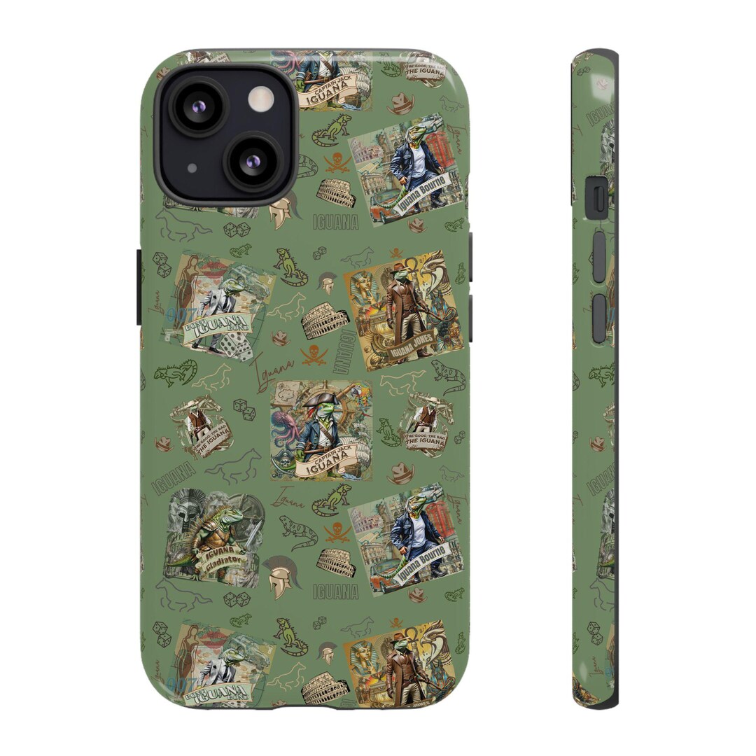 Iguana Action Hero Adventure Phone Case - Tough iPhone Case, Samsung ...