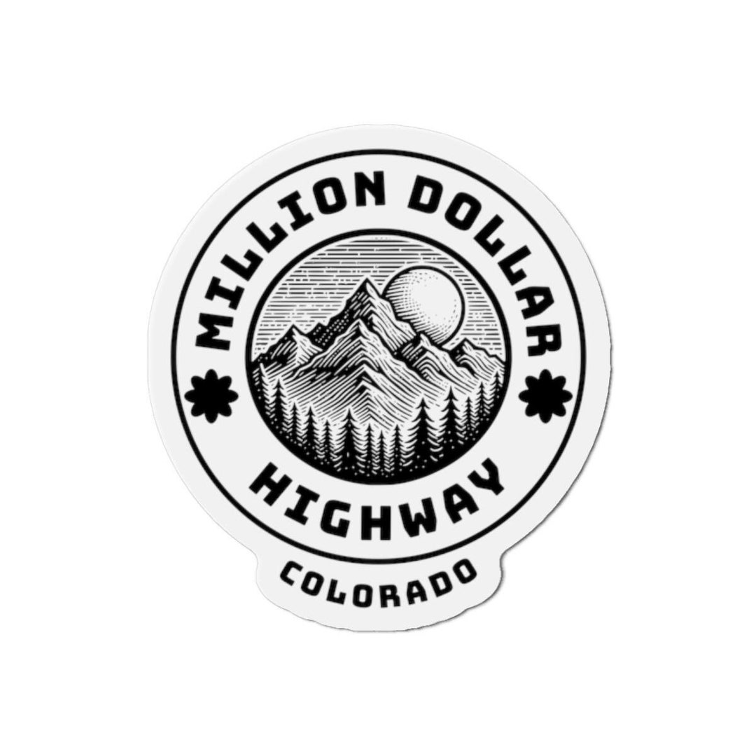 Million Dollar Highway Design, Colorado Die-cut Magnets, Colorado ...