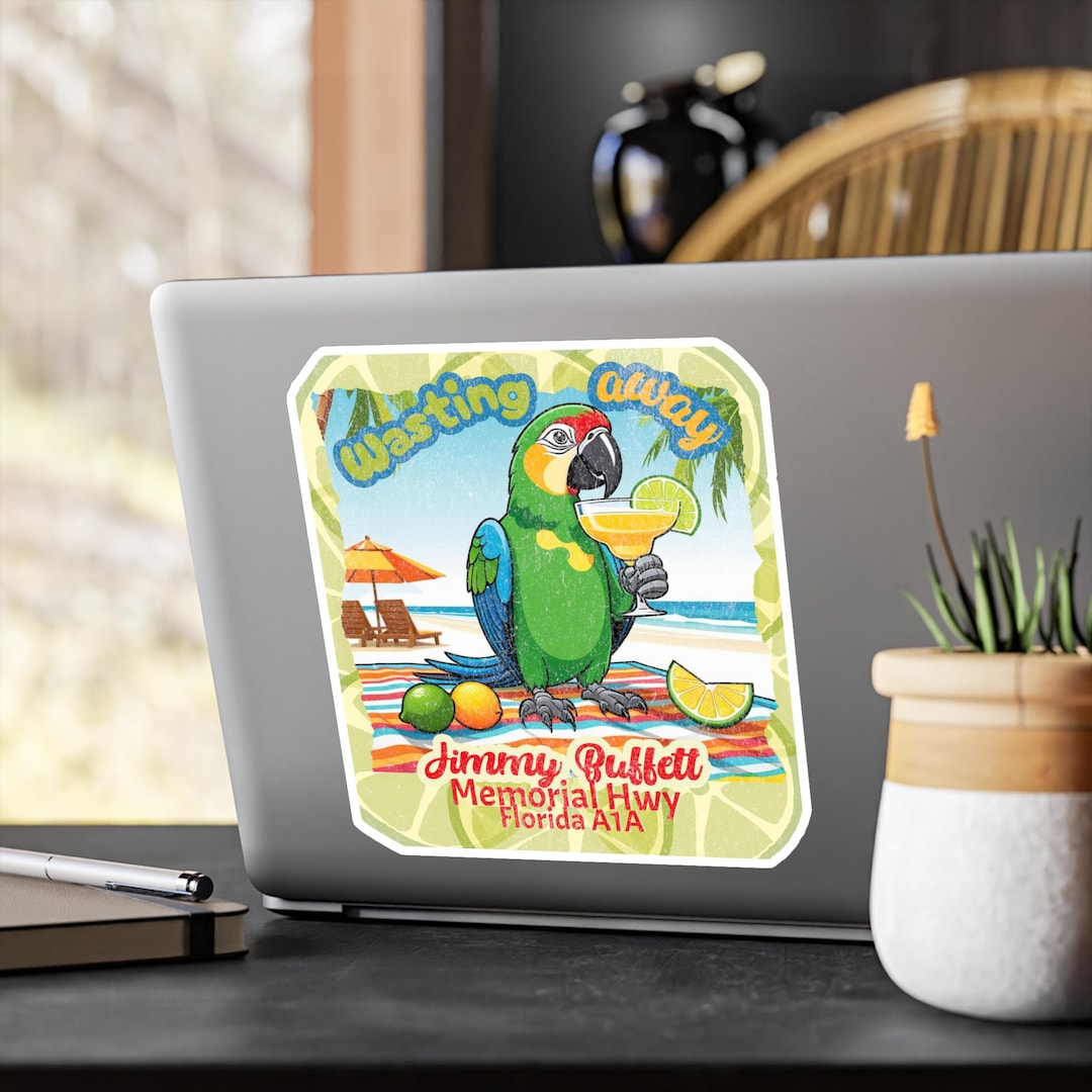 Jimmy Buffett Tropical Parrot Margaritaville Vinyl Decals for Beach ...