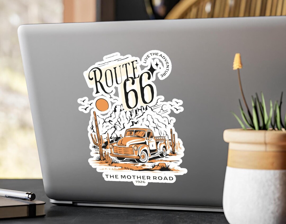 Vintage Route 66 Kiss-cut Vinyl Decals - Historic Retro Adventure ...