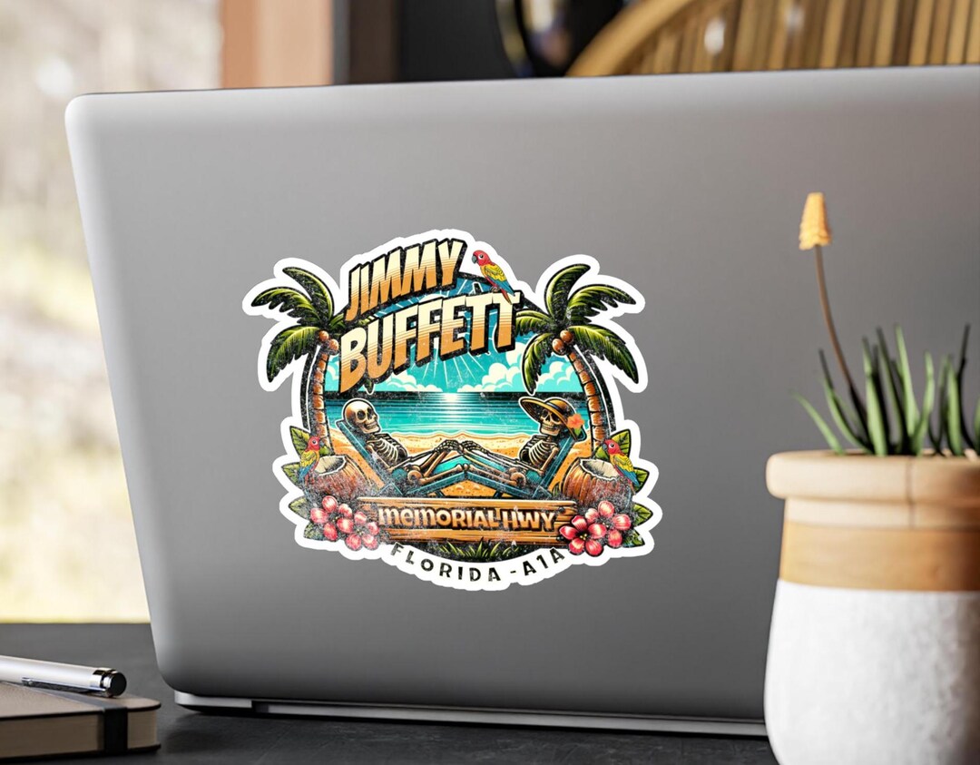 Jimmy Buffett Memorial Hwy Florida A1A Kiss-cut Vinyl Decals -key West ...
