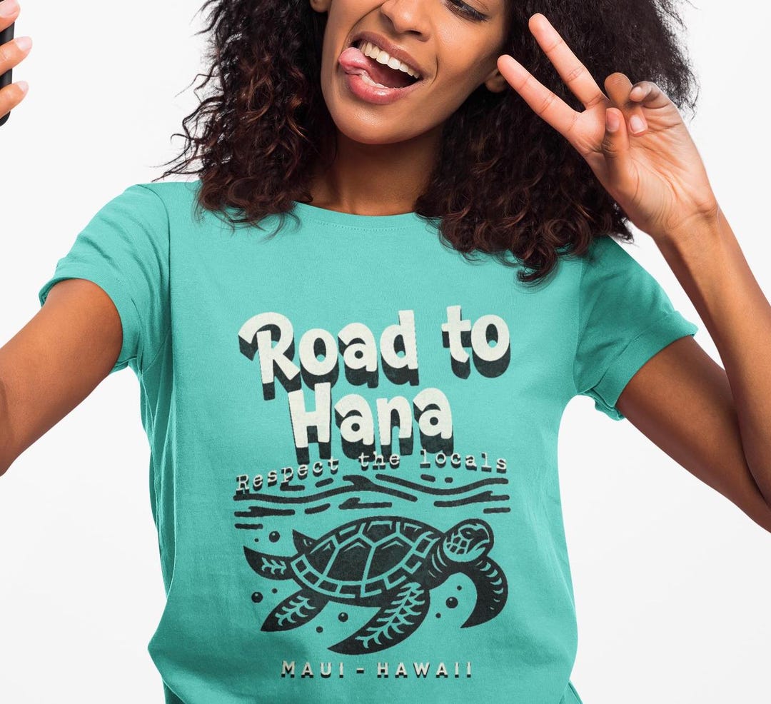 Road to Hana Maui Hawaii Respect the Locals Unisex Tee, Tropical Hawaii ...
