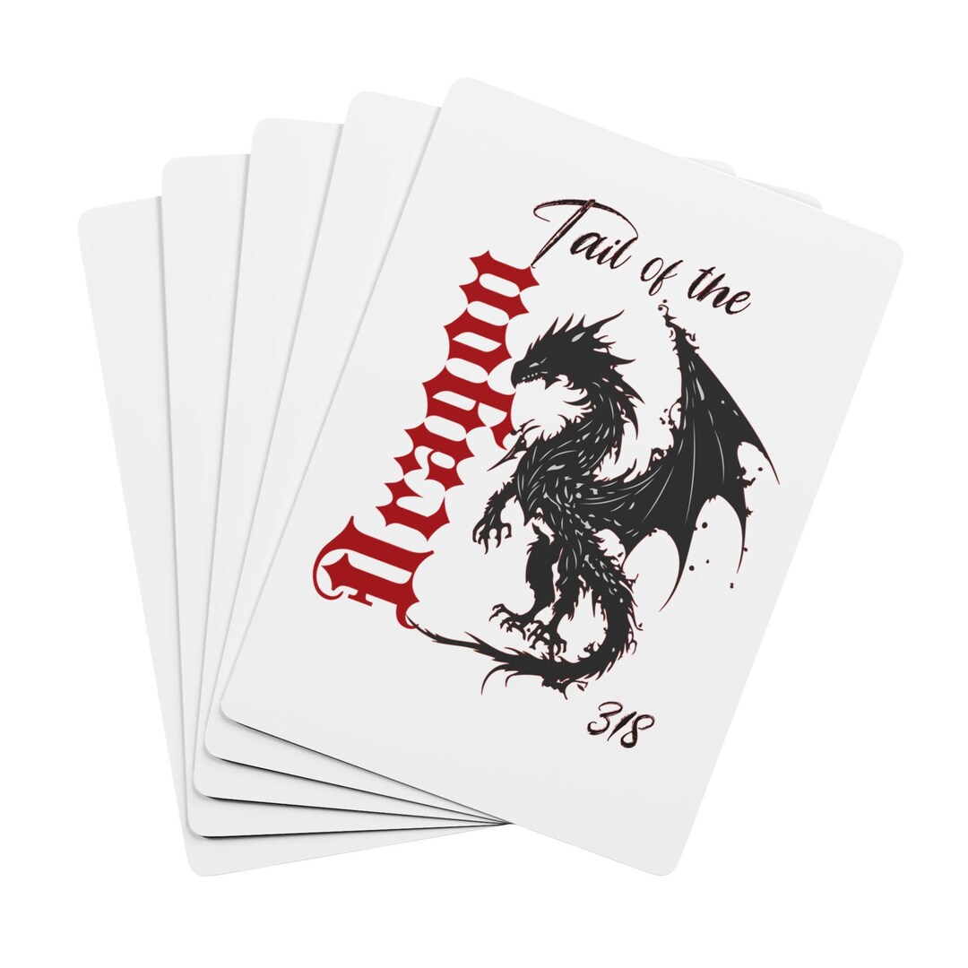 Tail of the Dragon Poker Playing Cards Set - Game Night, Poker, Bunco ...