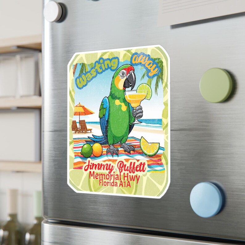 Jimmy Buffett Tropical Parrot Margaritaville Vinyl Decals for Beach ...