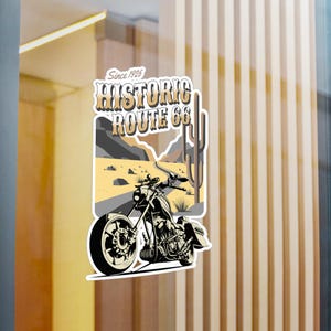 Vintage Route 66 Vinyl Decal for Travelers, Motorcycle Lovers, Biker ...