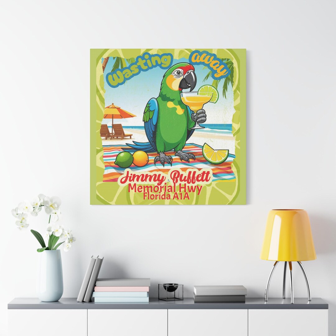 Jimmy Buffett Canvas Art, Wall Decor, Jimmy Buffett Inspired, Beach ...