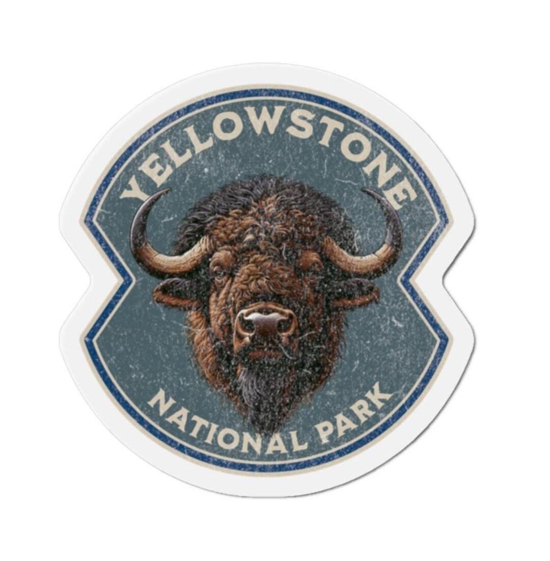 Yellowstone National Park Buffalo Die-cut Magnet, Buffalo Magnet ...