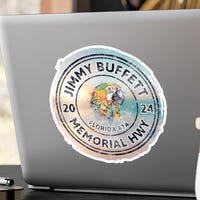 TROPICAL Jimmy Buffett Themed Car Decal/sticker “bubbles Up” 3 3/4in X ...