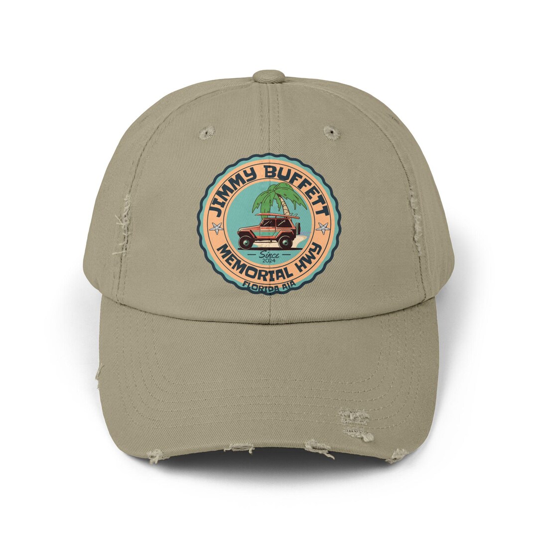 Jimmy Buffett Memorial Hwy Distressed Cap for Music Lovers, Music ...