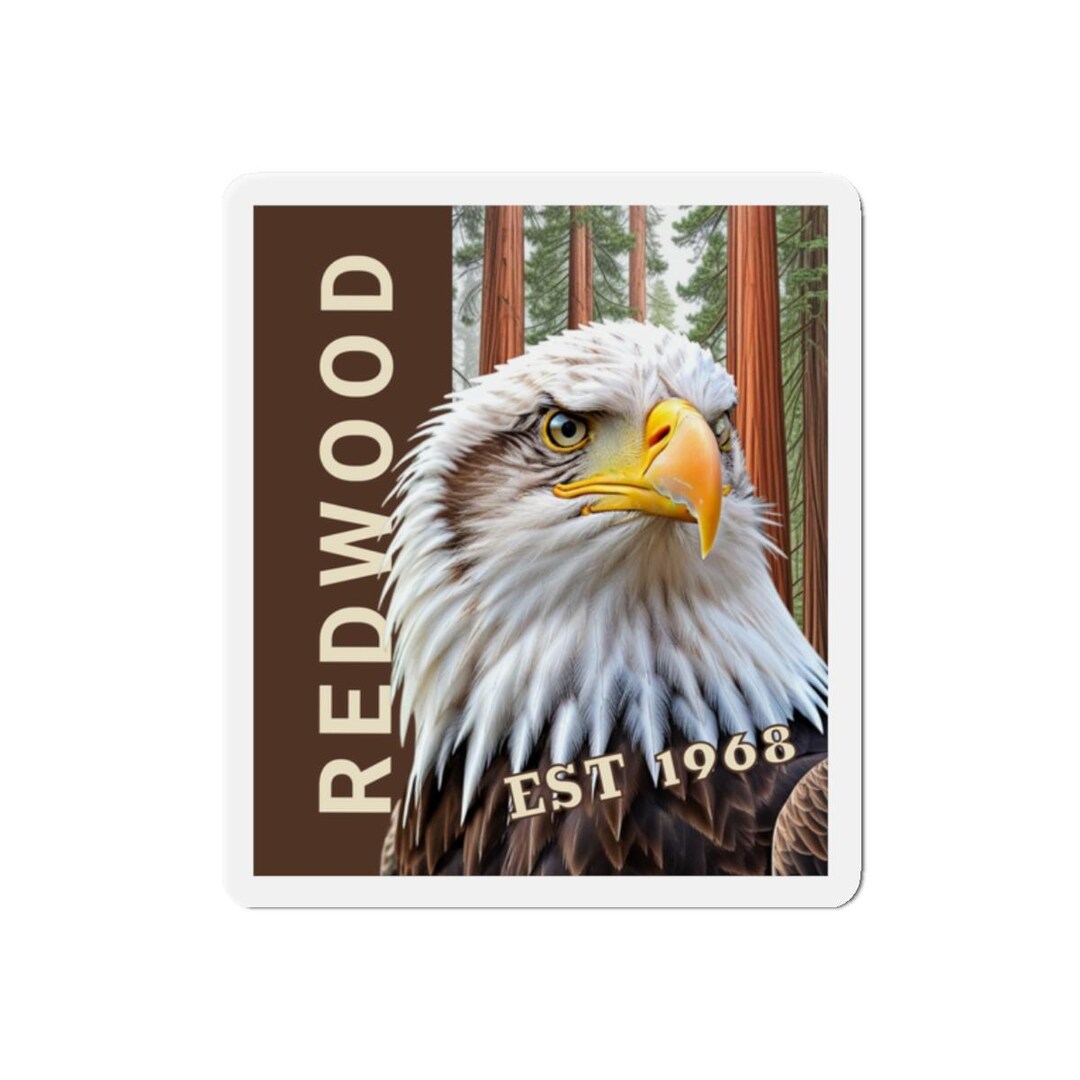 Redwood National Park Bald Eagle Die-cut Magnets - Nature-inspired ...