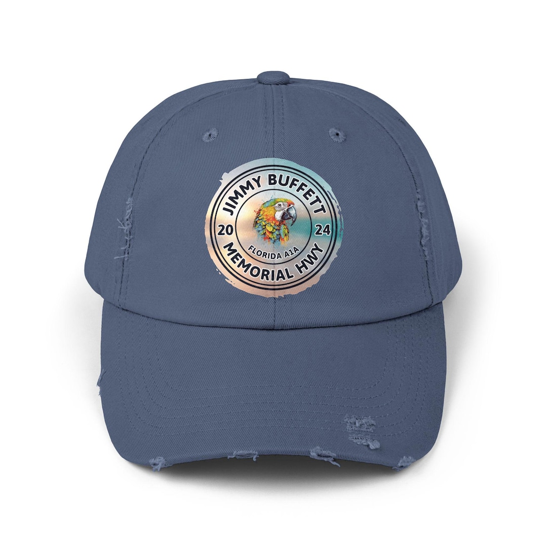 Jimmy Buffett Memorial Highway Distressed Cap, Parrot Head, Retirement ...