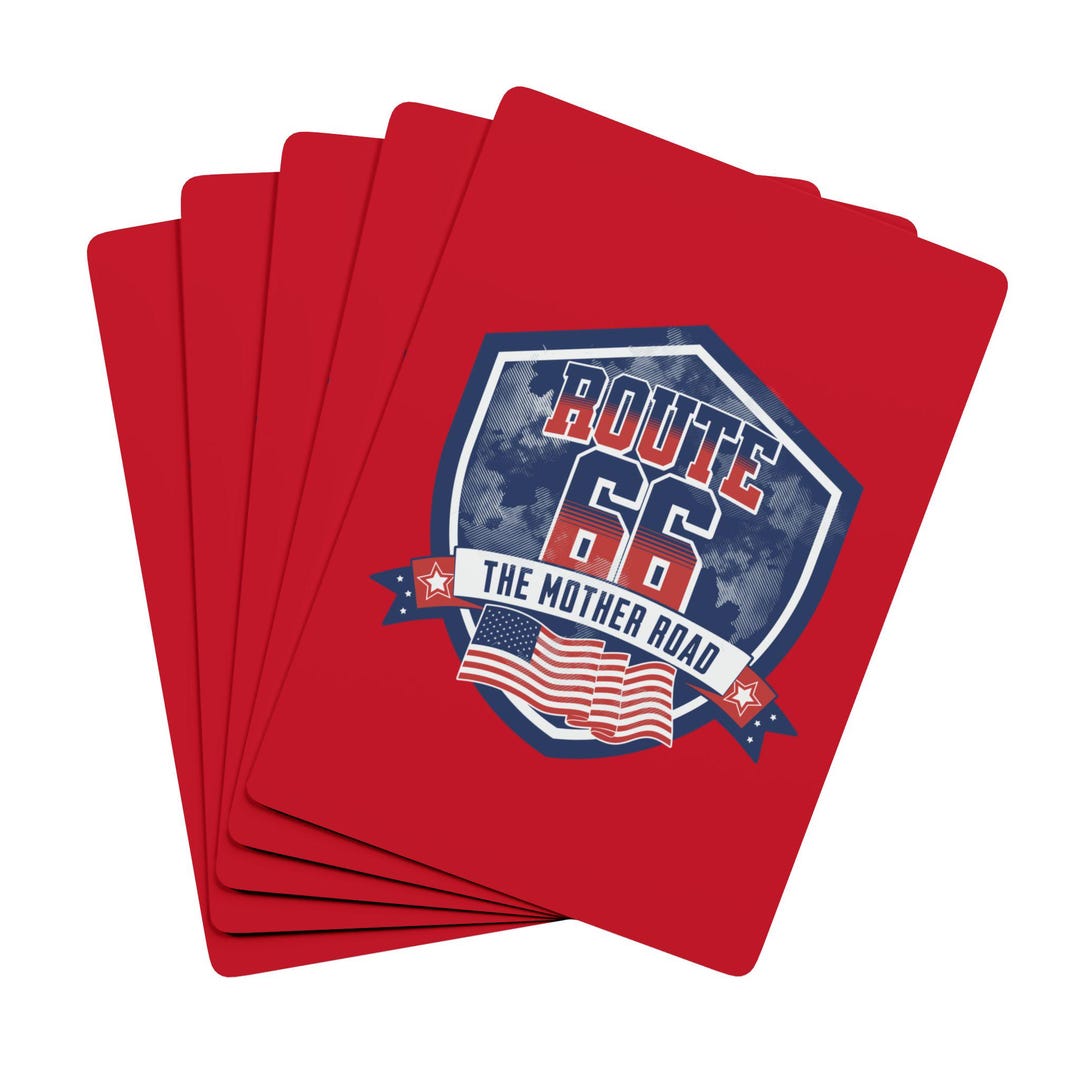 Route 66 Poker Playing Cards Set, Game Night, Route 66 Theme, Nostalgic ...
