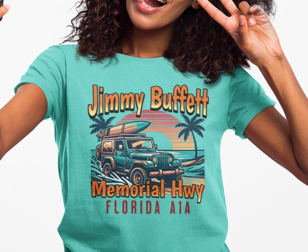 Jimmy Buffett off Roading Tropical Surfing Vibes Tee, Jimmy Buffett ...