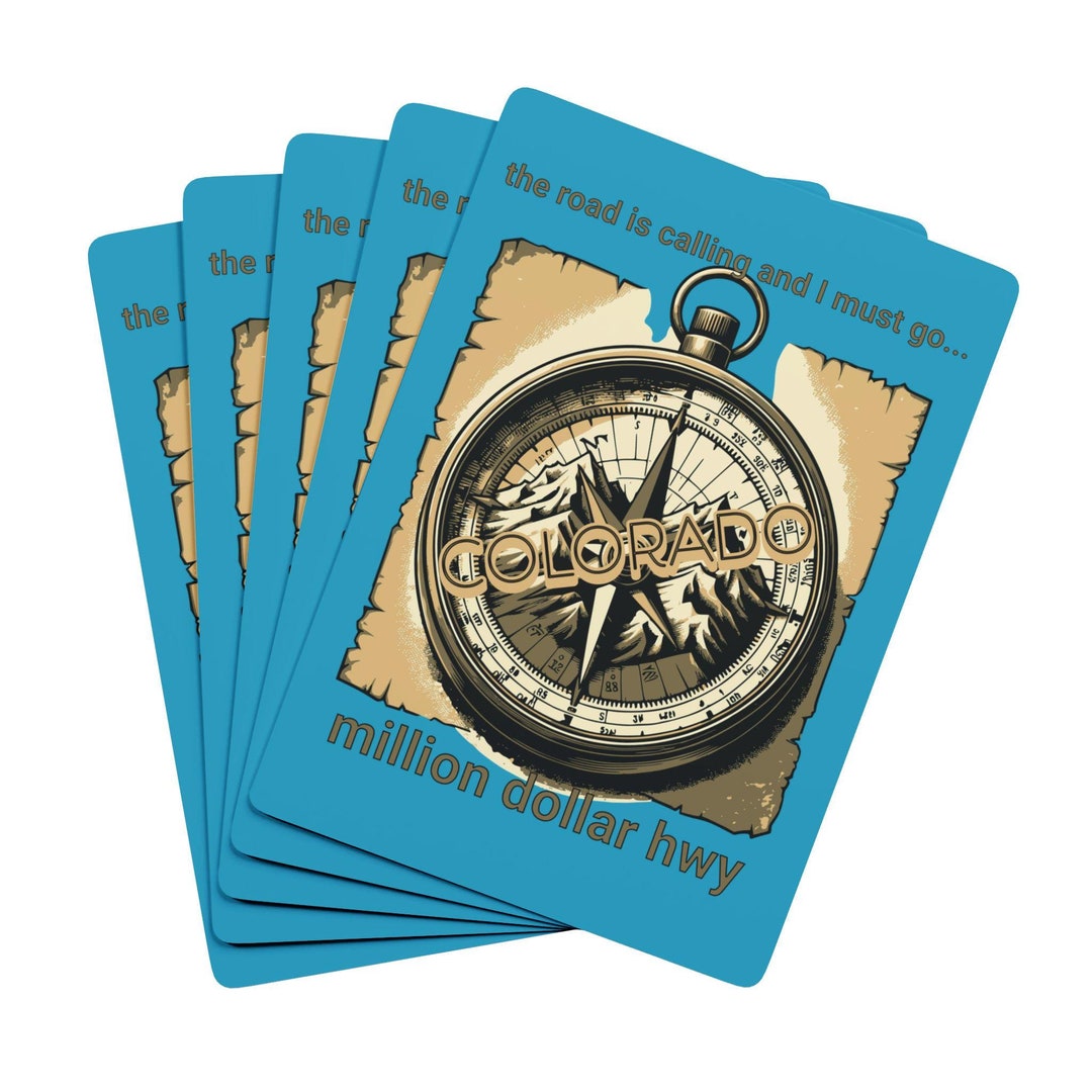 Million Dollar Hwy Poker Playing Cards Set, Colorado Card, Gift for ...