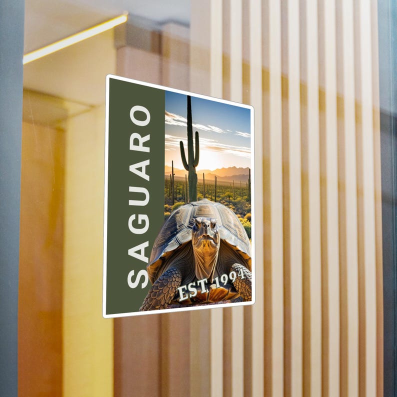 Saguaro National Park Desert Tortoise Kiss-cut Vinyl Decals -cactus ...