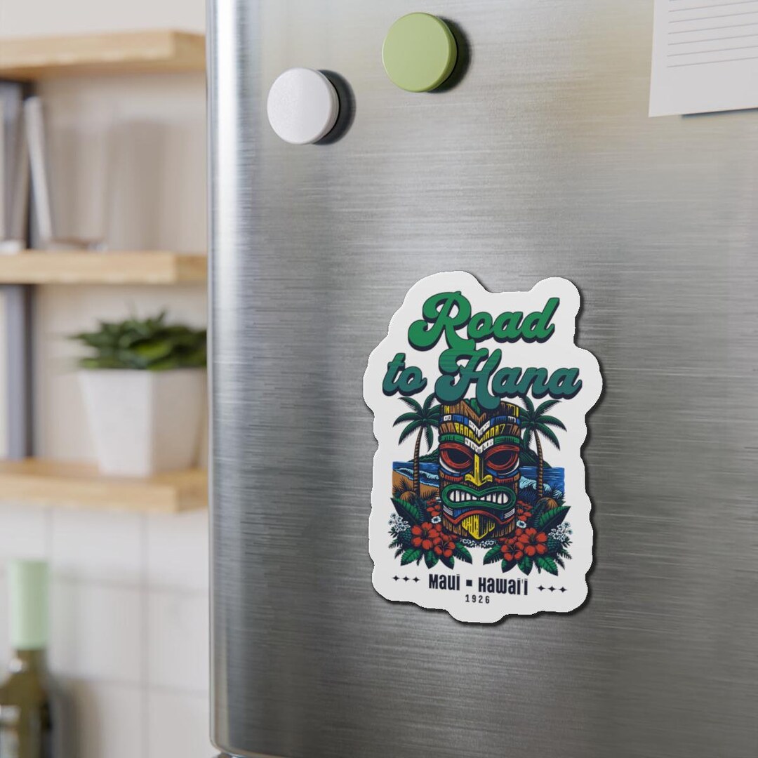 Road to Hana Hawaii Tiki Die-cut Magnet, Maui Magnet, Road to Hana ...