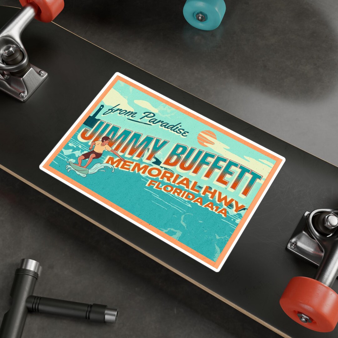 Jimmy Buffett From Paradise Tropical Vinyl Decals, Fun Jimmy Buffett ...