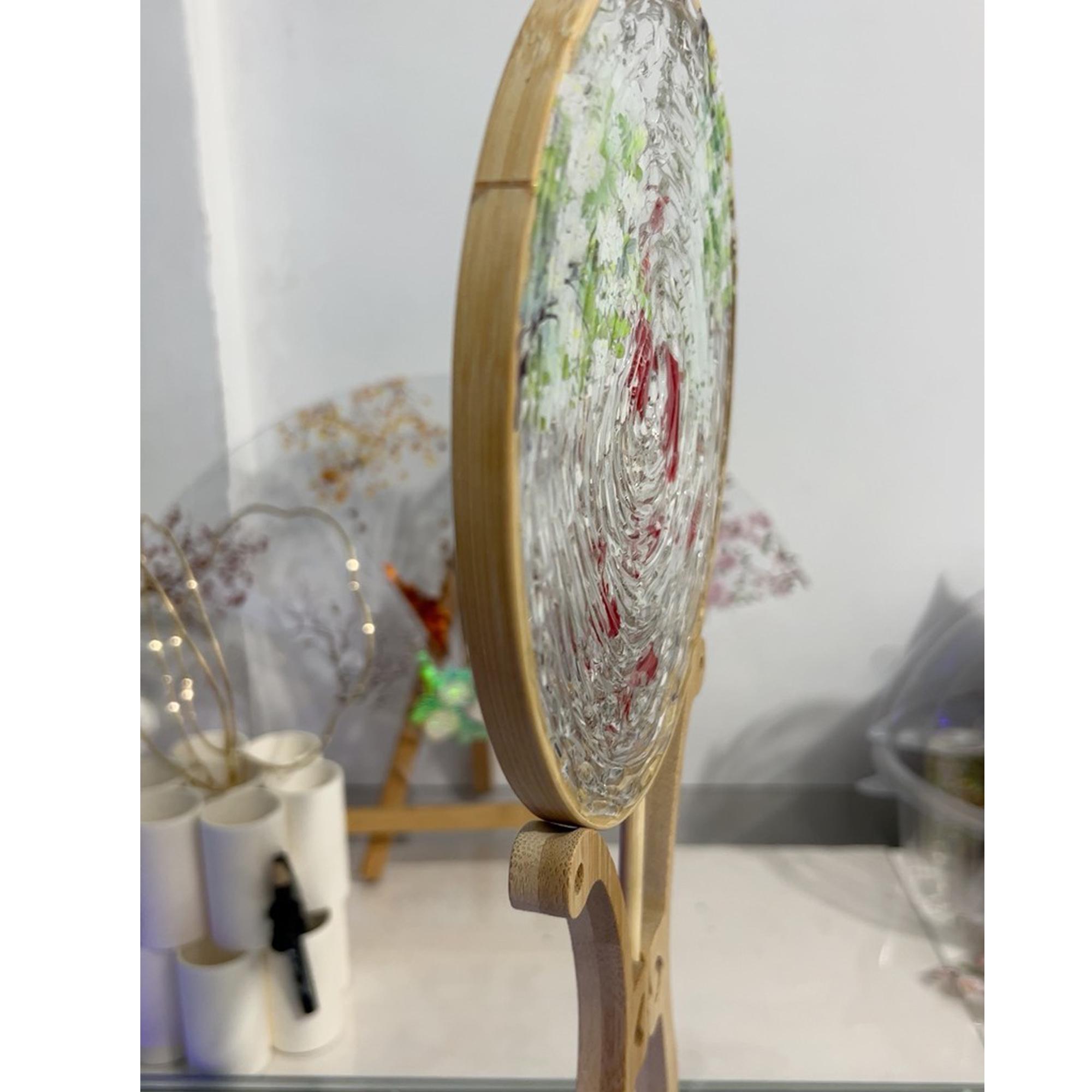 Double-sided Koi Water Fan, Water Ripples Fan With Flowers, Japanese ...