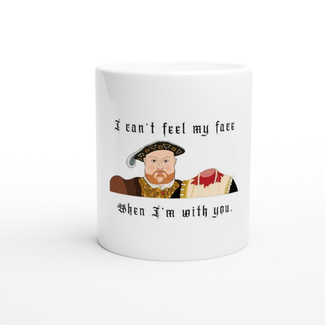 Henry VIII & Headless Anne Boleyn 11oz White Ceramic Coffee Mug Macabre ...