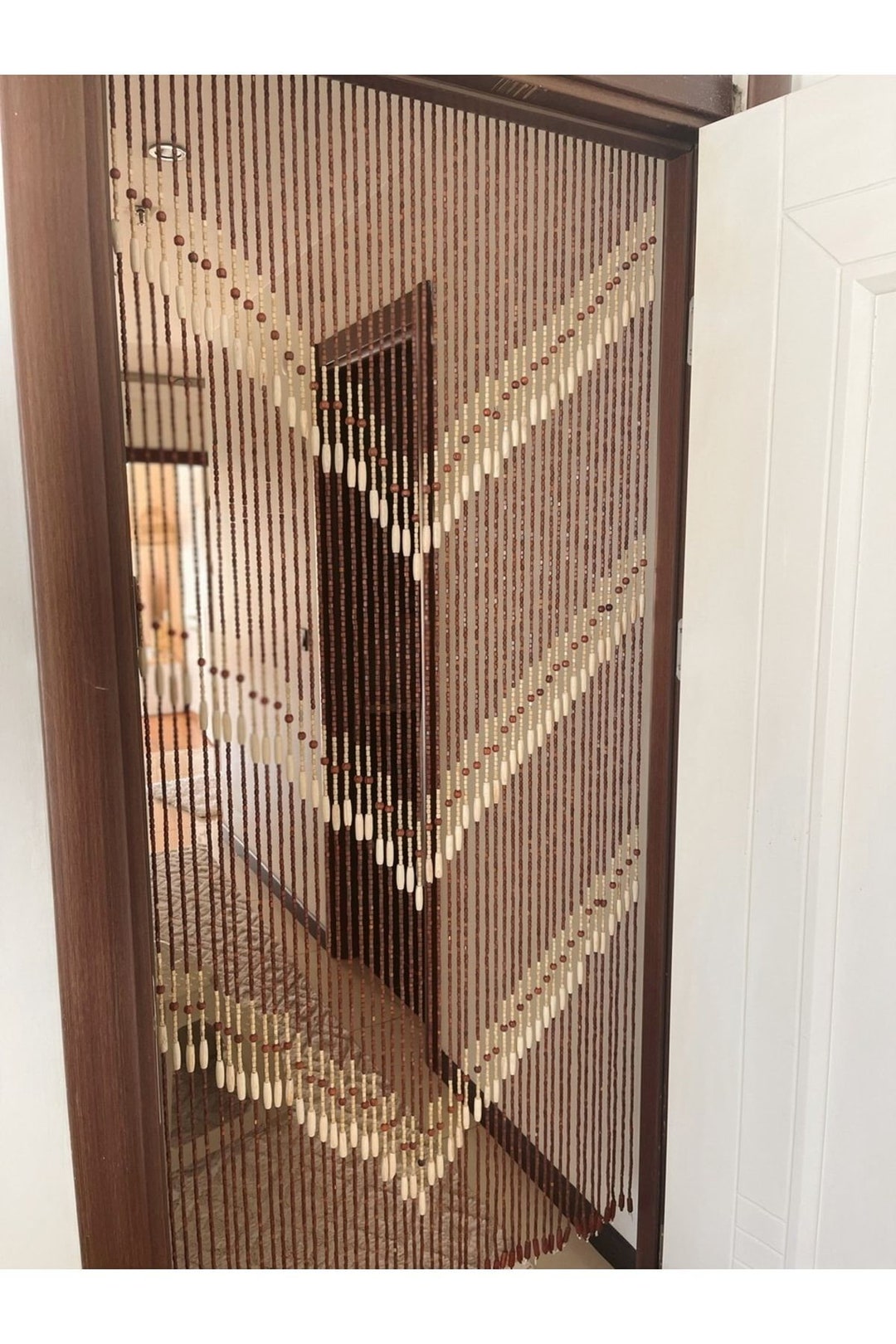 Wooden Door Curtain 36 Rows of Thick Beaded Handcraft - Etsy