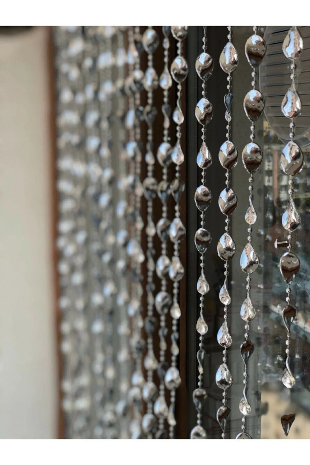 Door Bead Curtain Fly Screen Mika Silver 90x180cm - Etsy