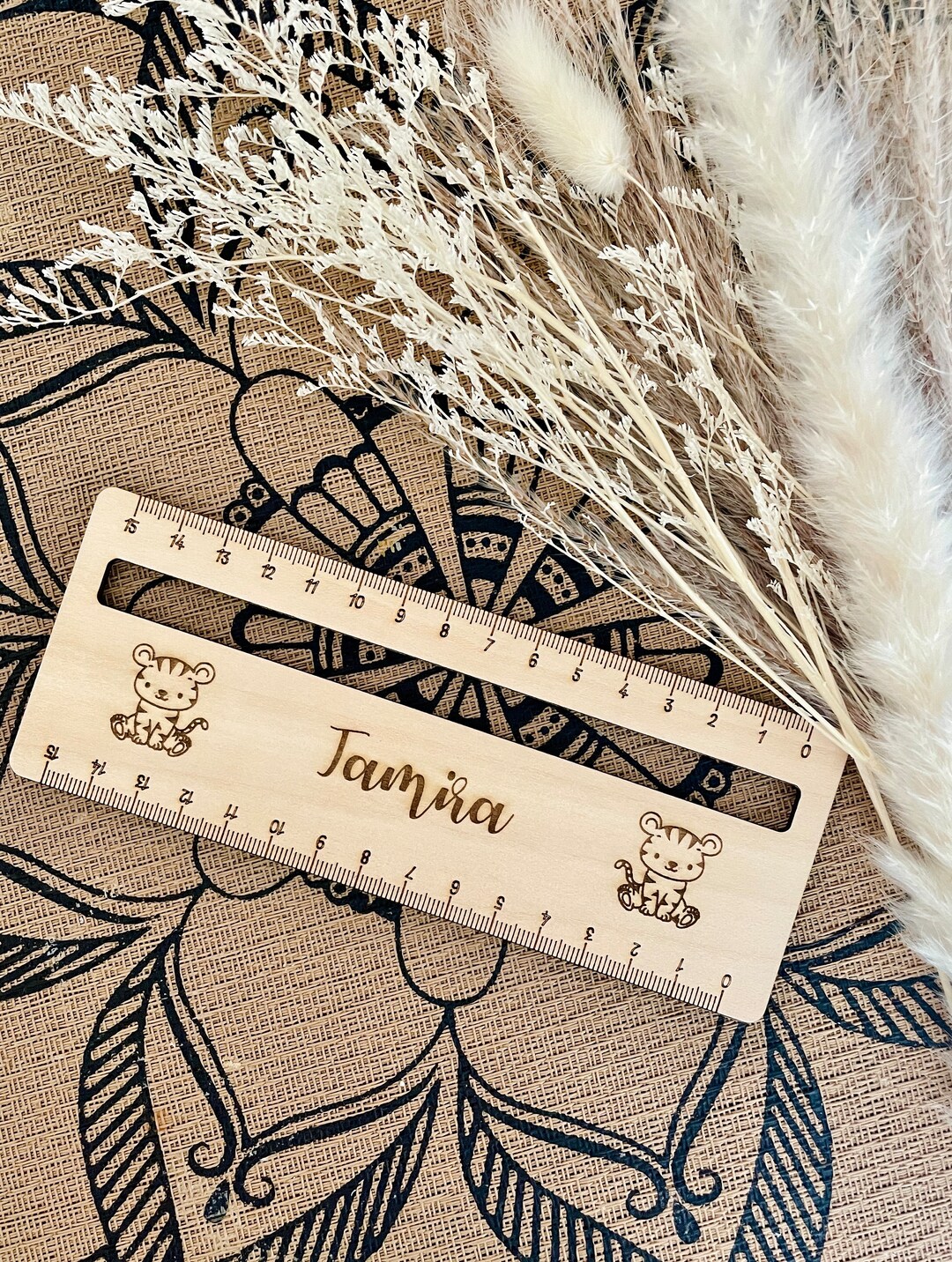 School Enrollment Gift Ruler Left-handed With Name and Reading Aid ...