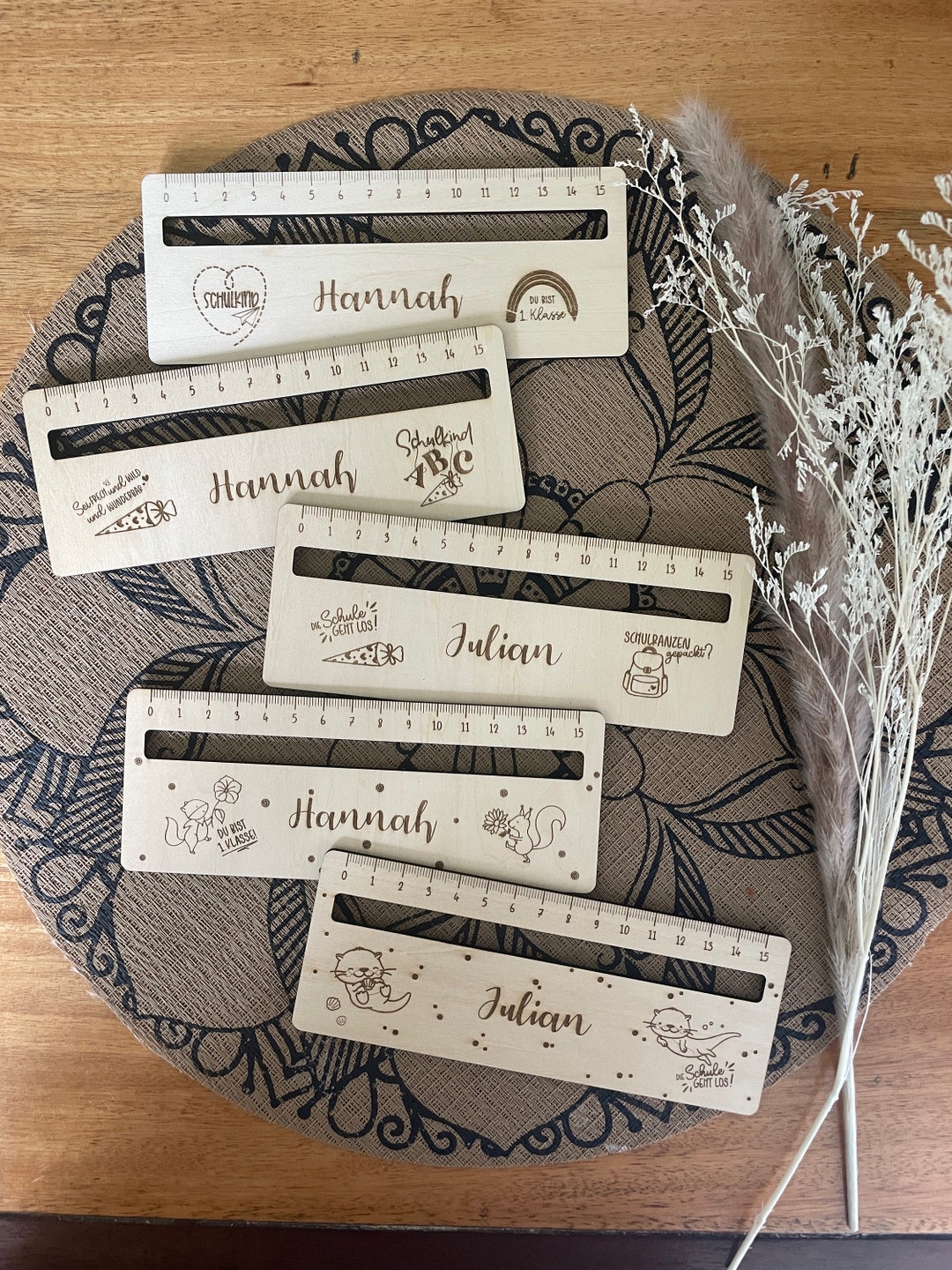 School Enrollment Gift Ruler With Reading Aid Personalized With Name ...
