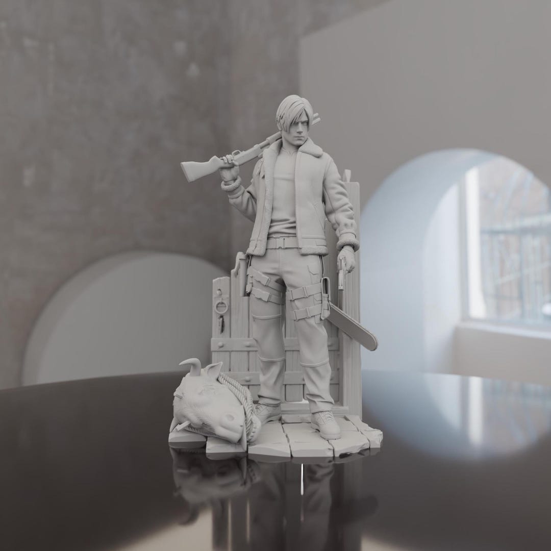 Leon Kennedy Figure | Resident Evil 4 | 148 Mm | 12K Quality | 3D ...