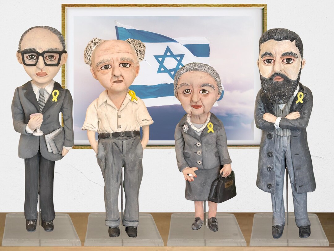 Art Dolls, Set of Israel National Heroes, Menachem Begin, David Ben ...