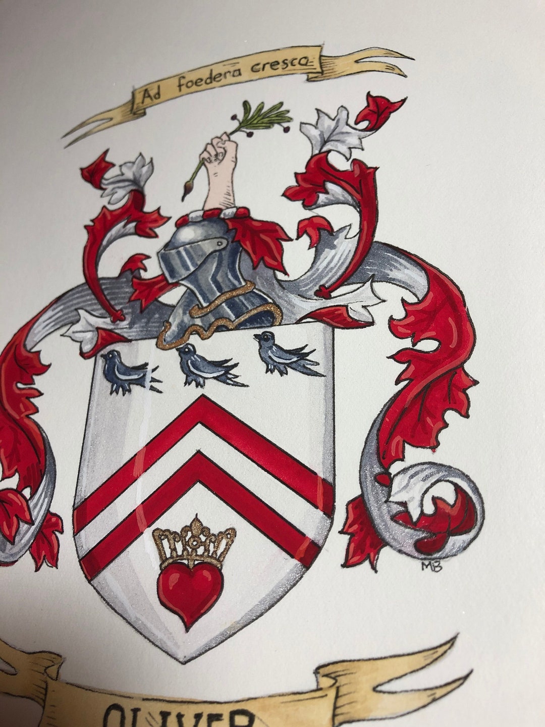 Hand Drawn and Painted Crests or Coat-of-arms Made to Order. Using ...