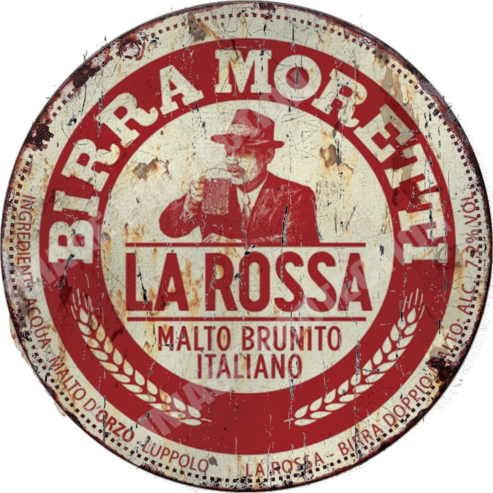 Famous Italian Beer , Round Metal Sign , 30cm Diameter 12 , Pub ,bar ...