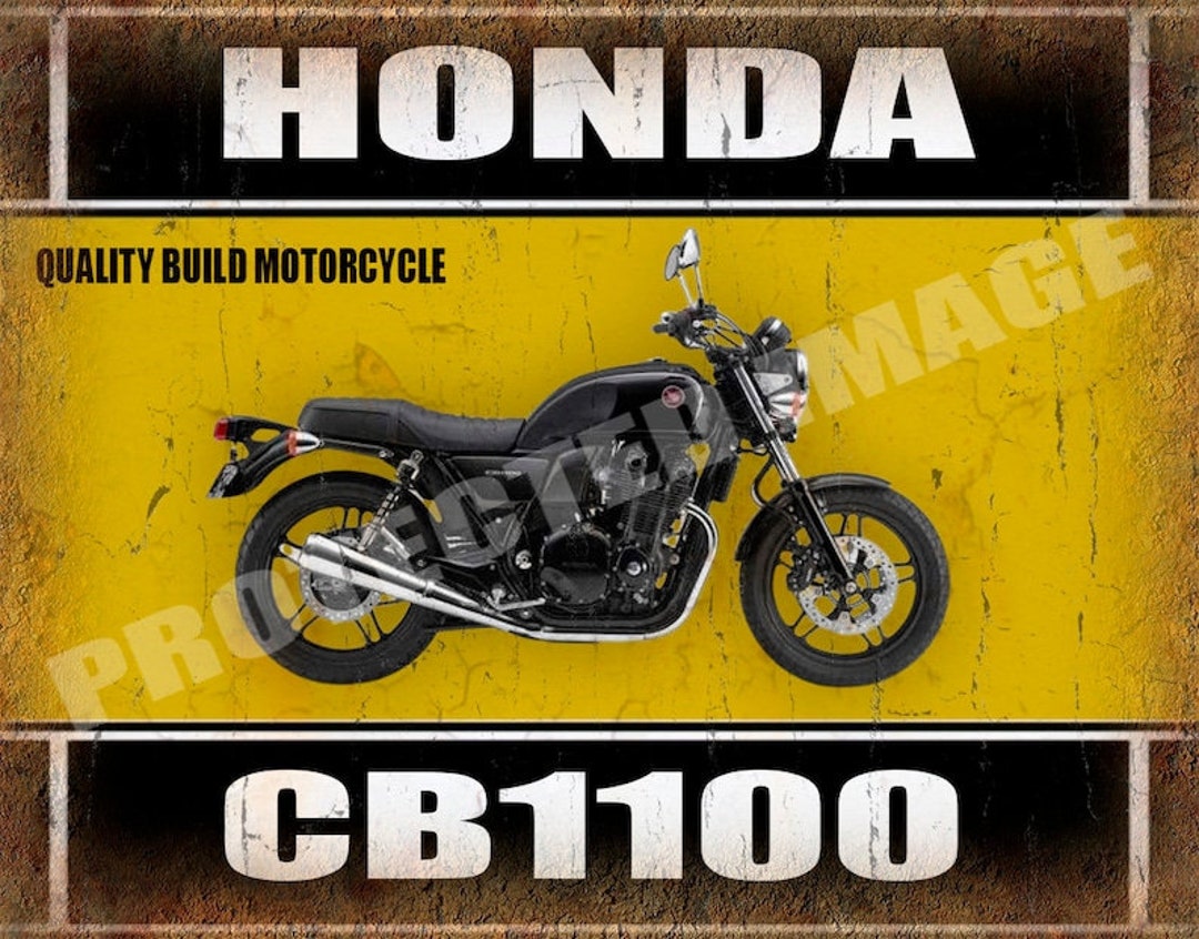 HONDA CB1100 Vintage Retro Style Motorcycle , Metal , Tin Sign , Poster ...