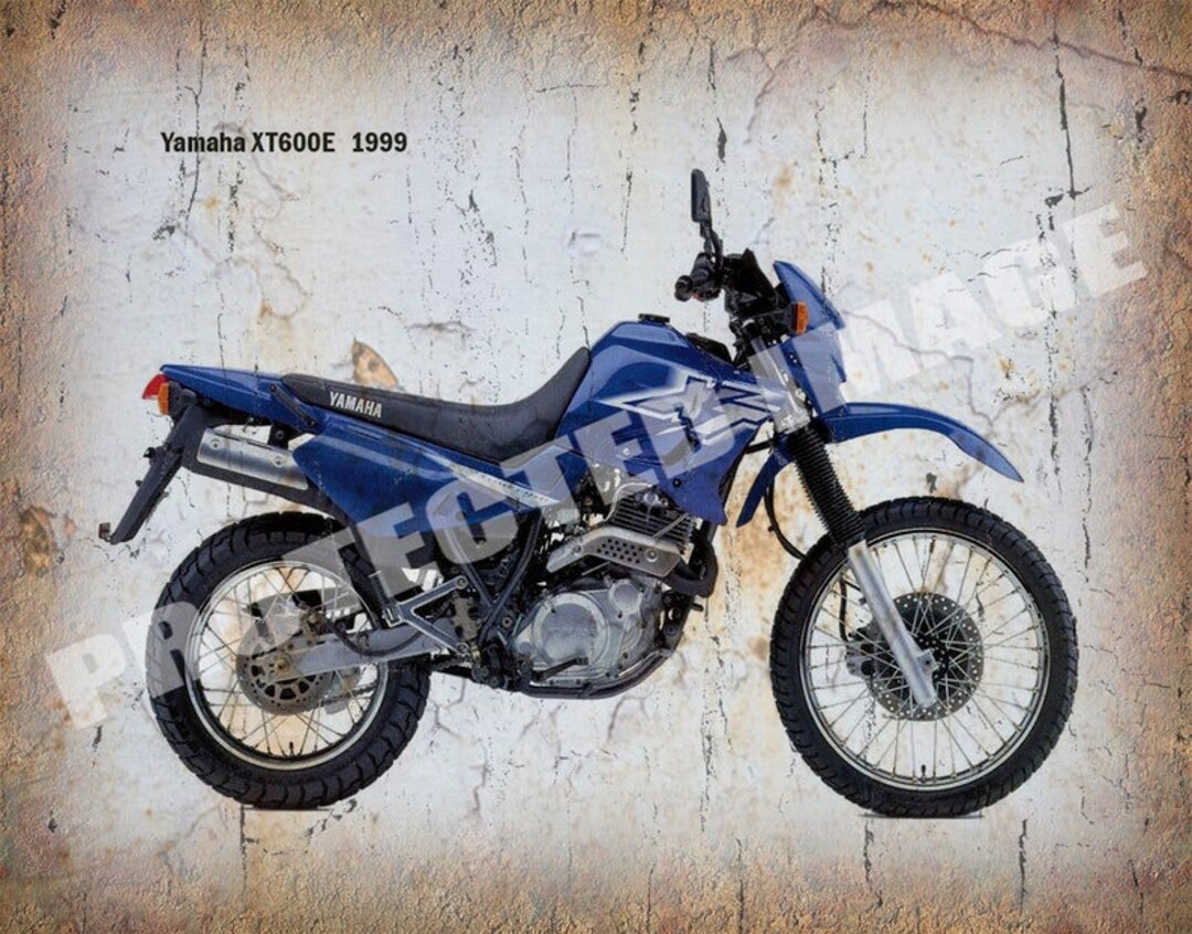 YAMAHA XT600E 1999, Vintage Retro Style Motorcycle , Metal , Tin Sign ...
