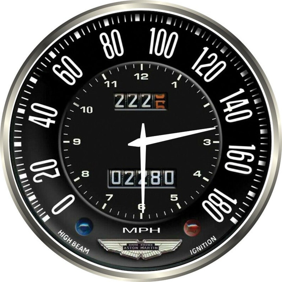 Aston Martin Speedometer Wall Clock , Perfect Decoration for Any Garage ...