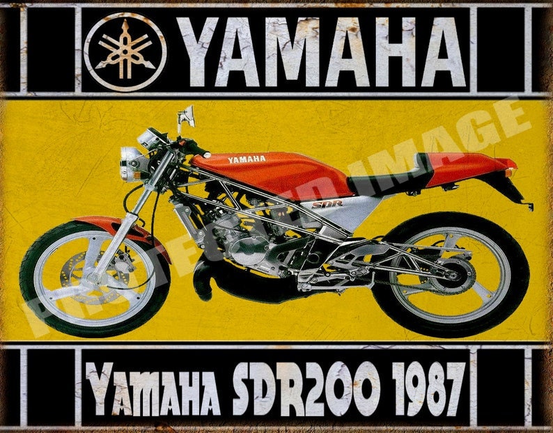 Yamaha SDR200 1987, Vintage Retro Style Motorcycle , Metal , Tin Sign ...