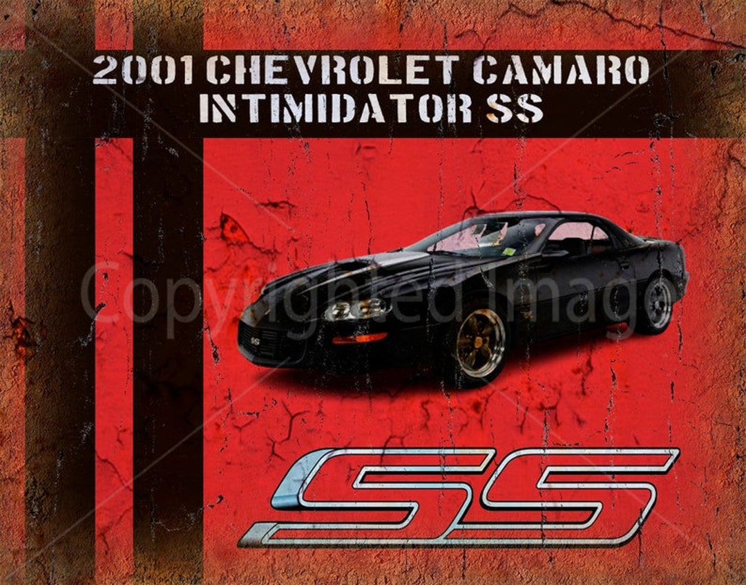 2001 Chevrolet Camaro Intimidator SS , Vintage Retro Style , Metal ...