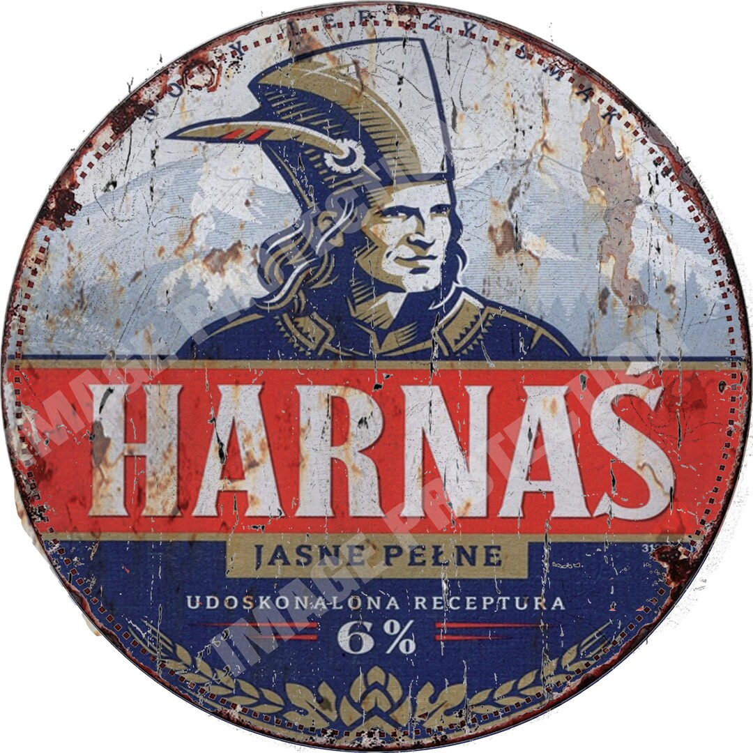 Famous Polish Beer Sign , Round Metal Tin Sign , 30cm Diameter 12 ...