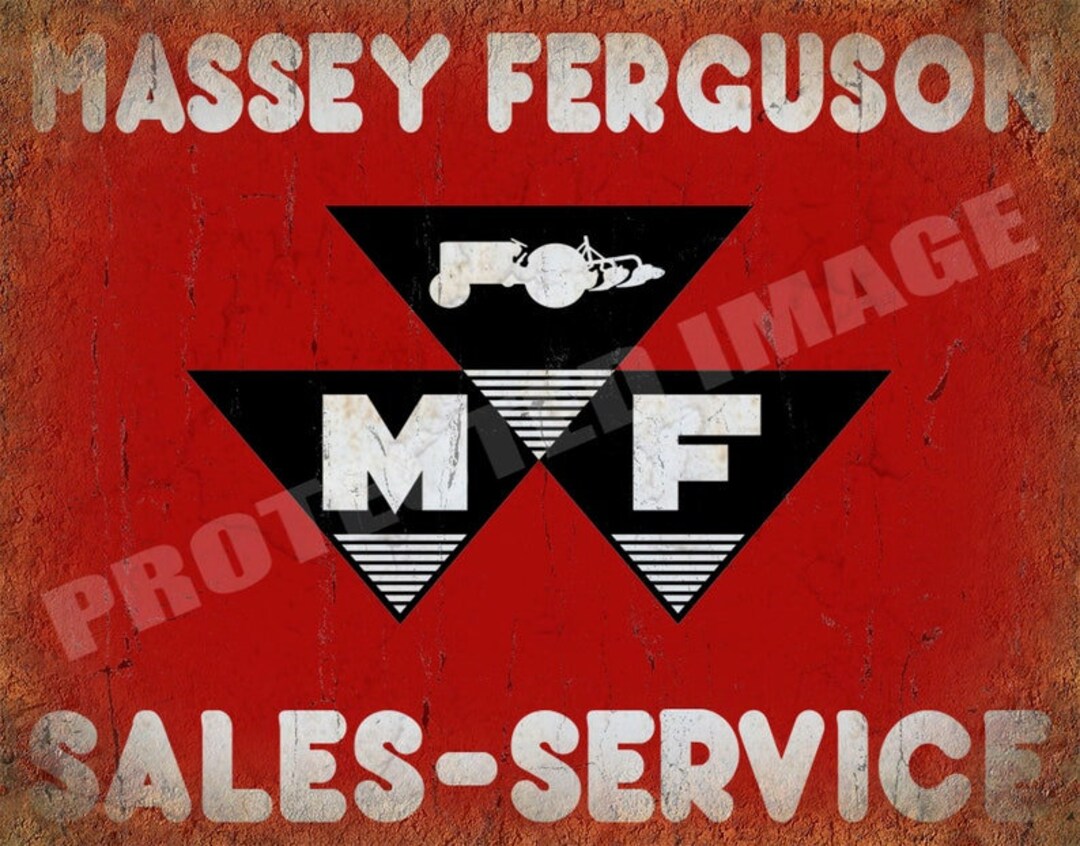 Massey Ferguson Sales Service , Farm Equipment, Vintage Retro Style ...