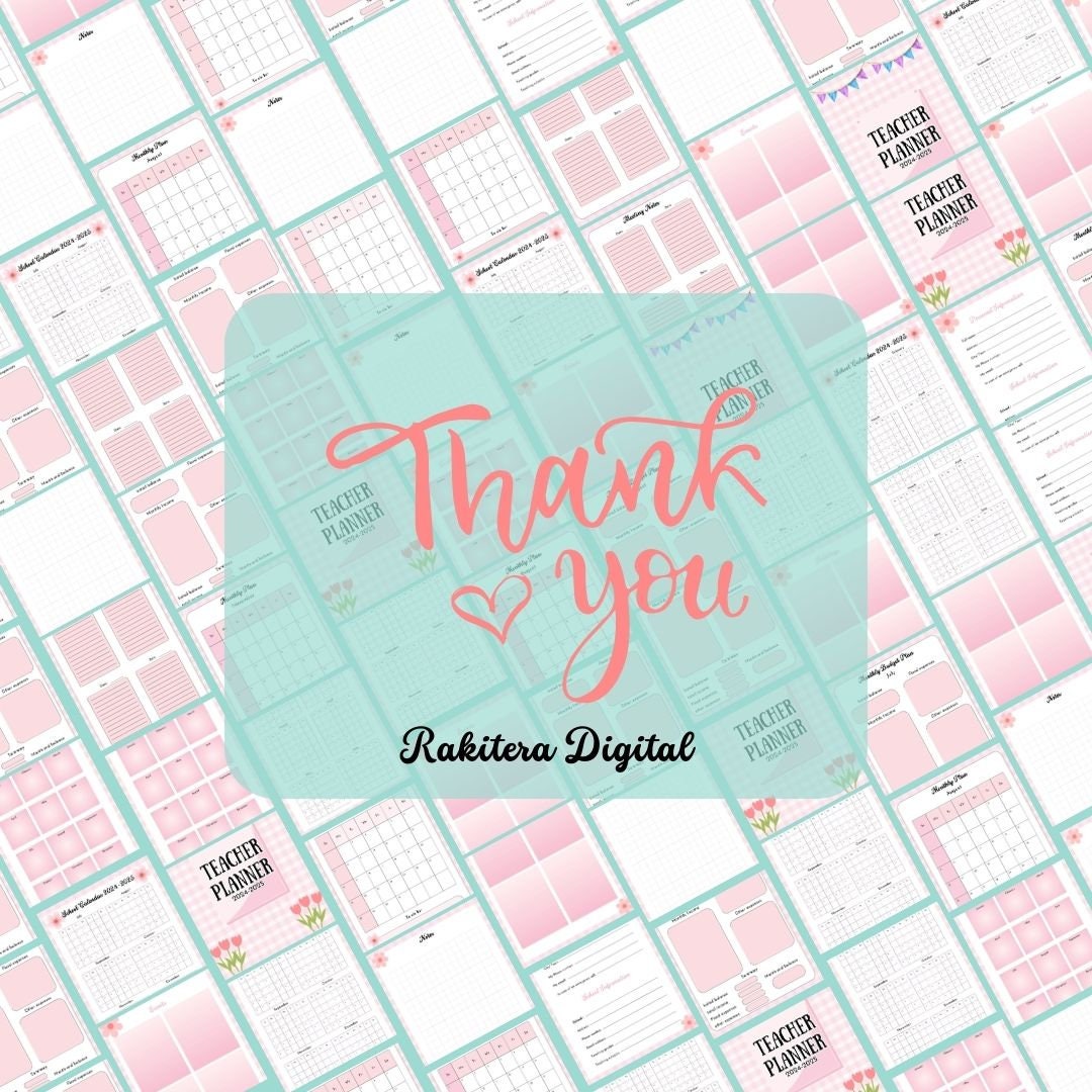 Teacher Digital Planner Template for Teacher Resources Digital Teacher ...