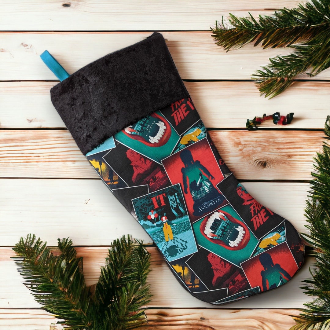 Horror Movie Poster Creepmas Holiday Stocking | Gothic Christmas Decor ...