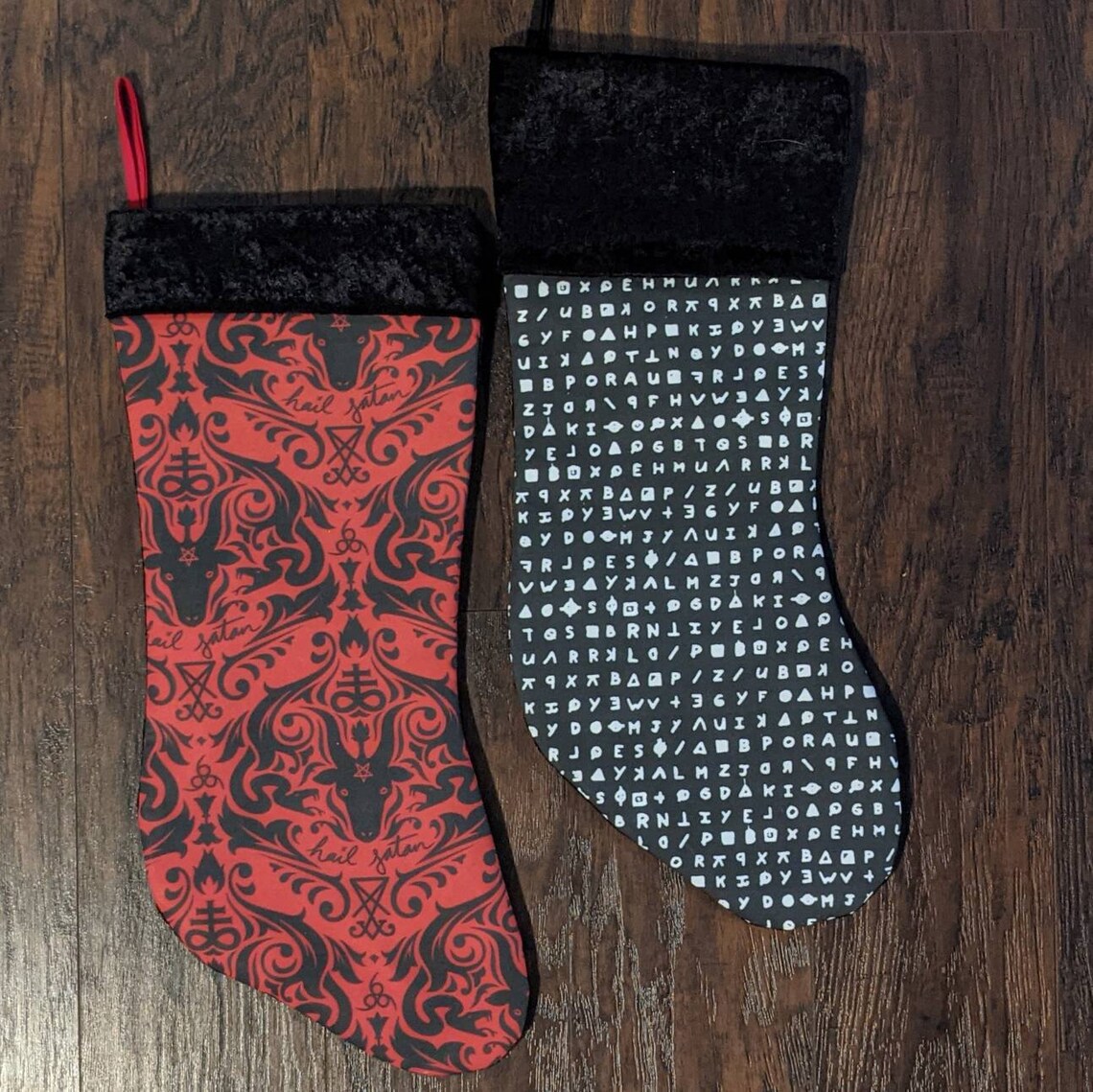 Hail Satan Hexmas Alternative Goth Christmas Stocking | Etsy