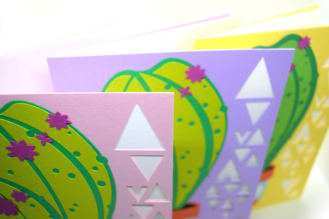 Cactus Card - Etsy