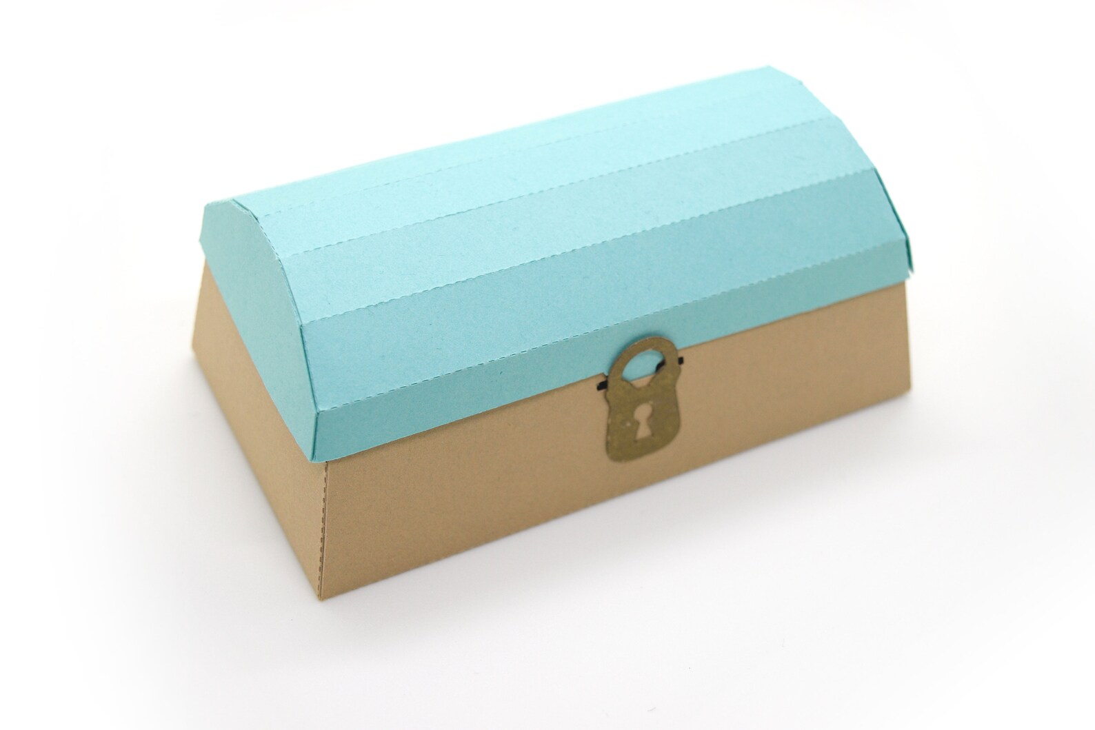 Treasure Chest Gift Box Flat Shapes With Instructions Papercraft ...