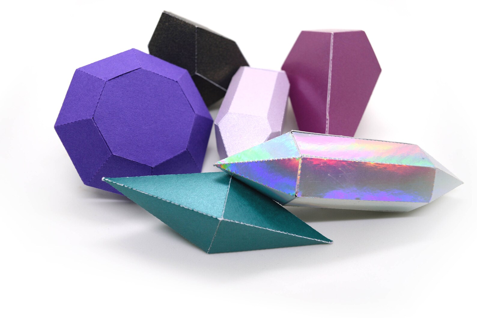 3D Crystal Paper Shapes Activity Pack - Etsy
