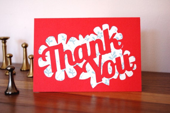 Mini Thank You Card - Etsy