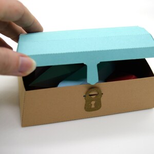 Treasure Chest Gift Box - Flat Shapes With Instructions Papercraft ...