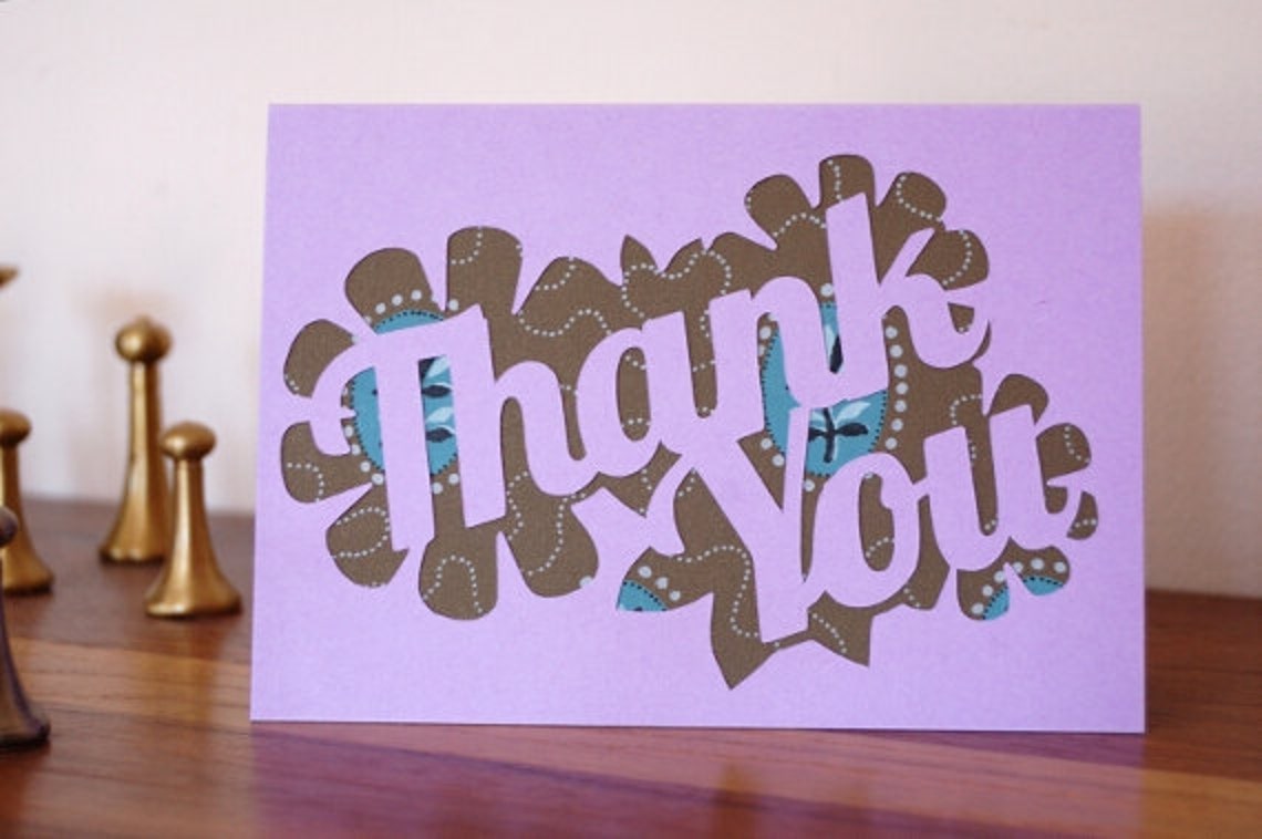 Mini Thank You Card - Etsy