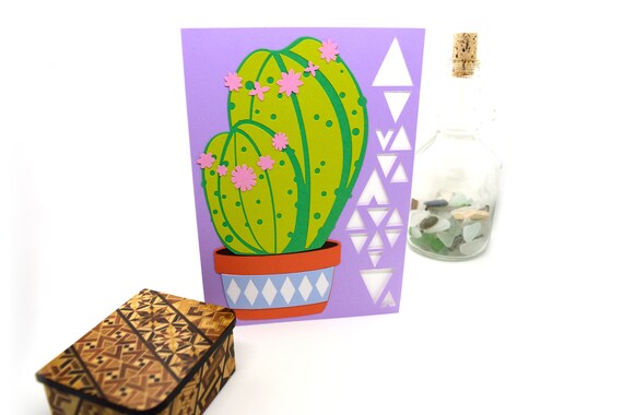 Cactus Card - Etsy