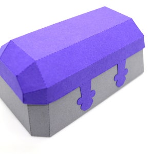 Treasure Chest Gift Box - Flat Shapes With Instructions Papercraft ...