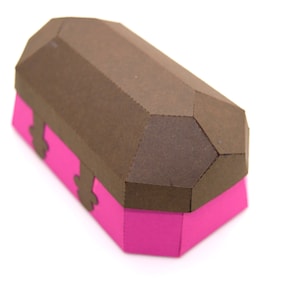 Treasure Chest Gift Box - Flat Shapes With Instructions Papercraft ...